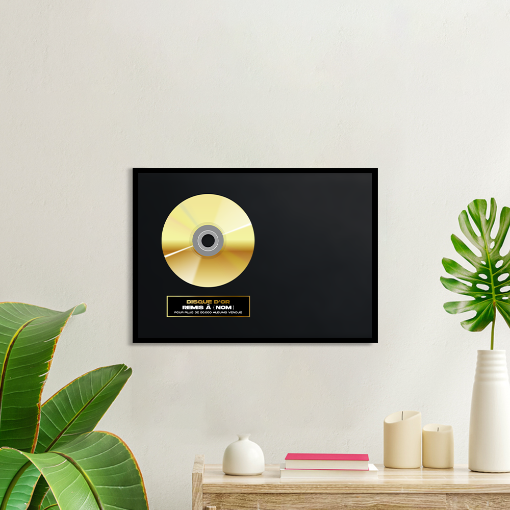Disque d'or personnalisé - CD en or personnalisé – T Certif